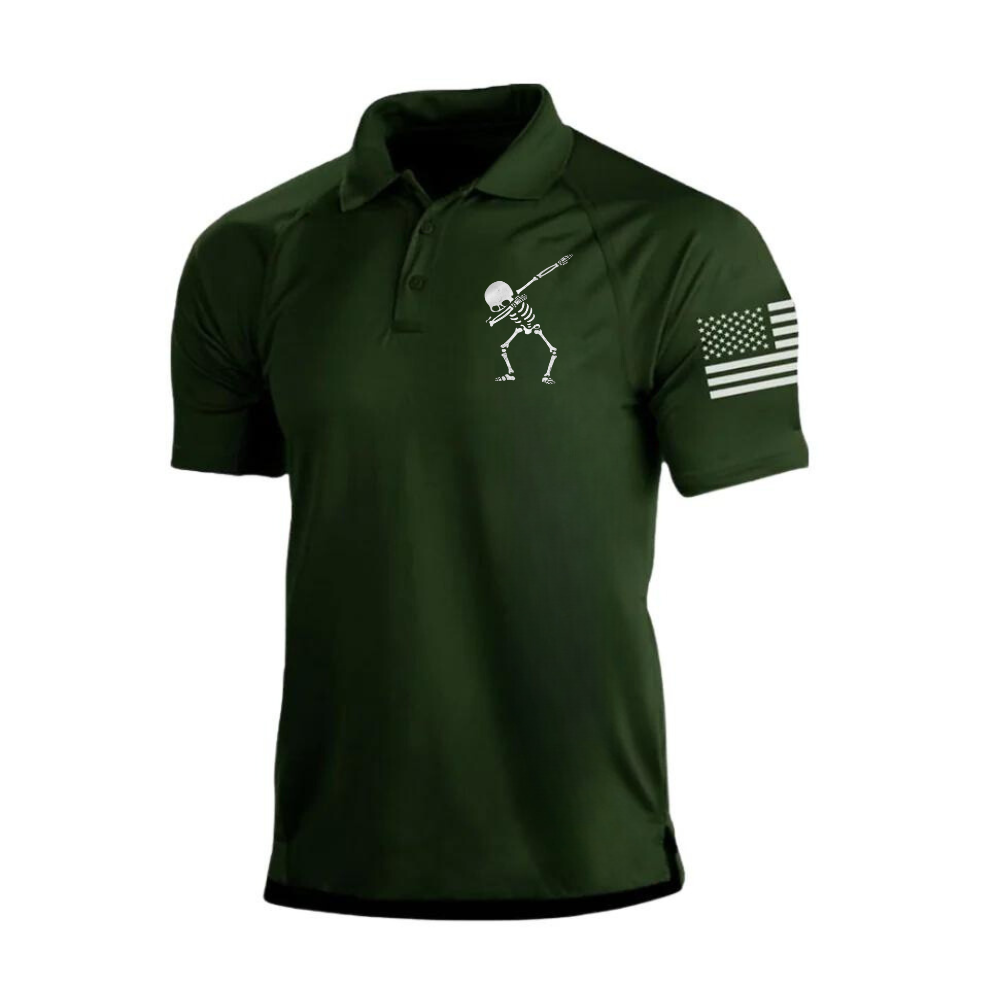 USA Flag Raglan Graphic Polo Shirt Men | Quick Dry Short Sleeve Men's ...