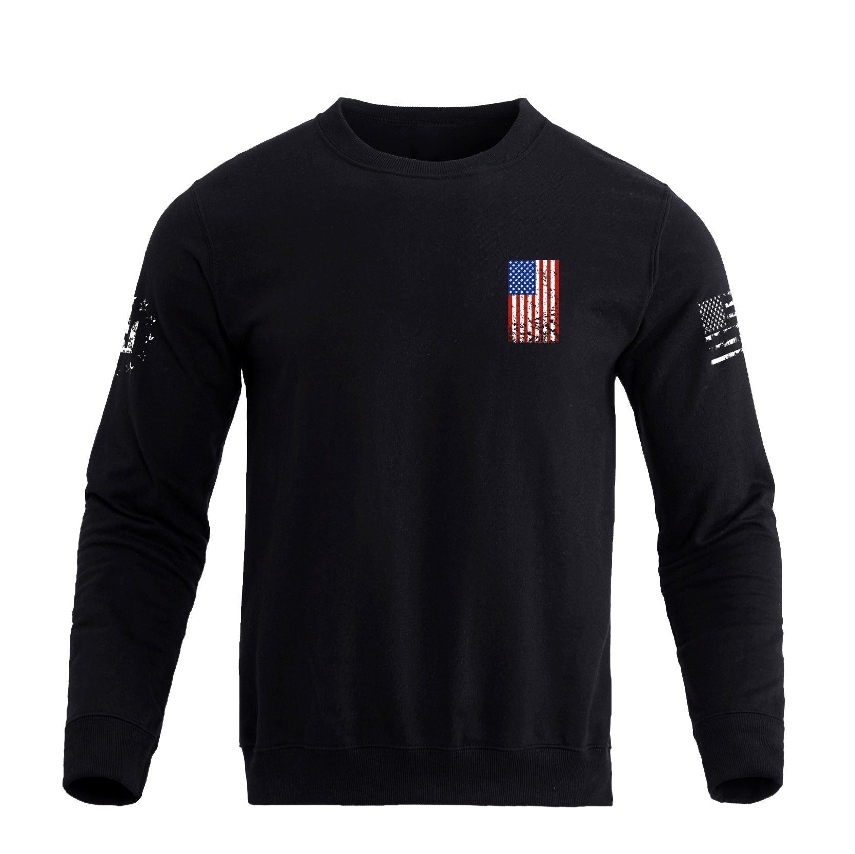 rt For Men | Long Sleeve USA Flag Cross 100% Cotton Round Neck ...