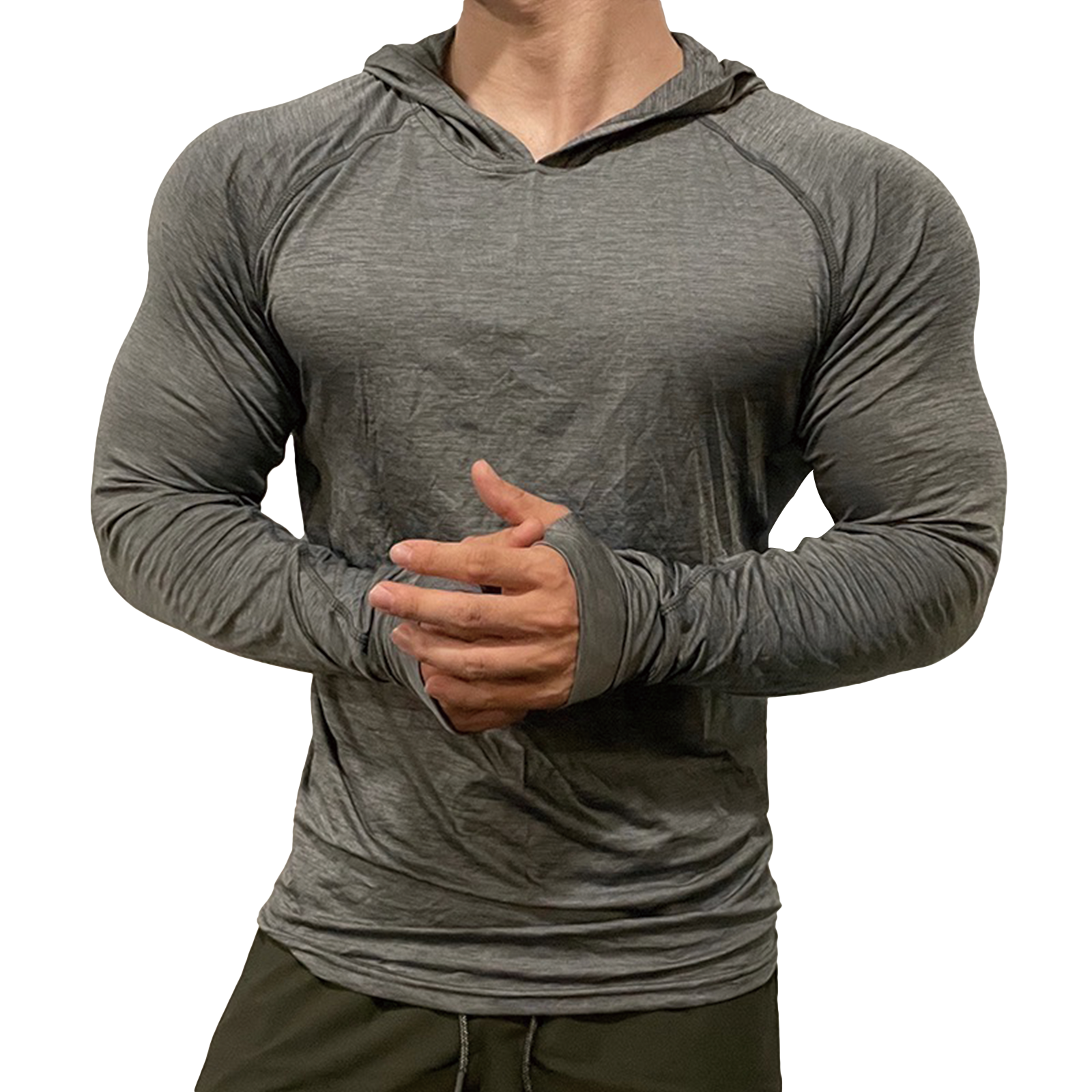 Active Dry-fit Moisture Wicking Raglan Hoodie Men