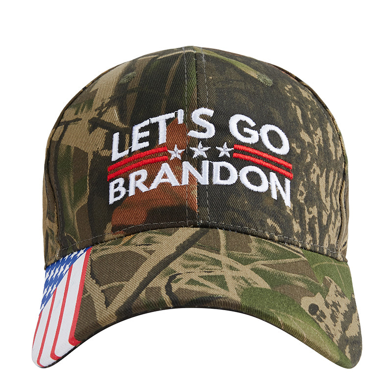 Men & Women | Let'S Go Brandon USA Flag Camo Cap 100% Cotton Cap ICESHION